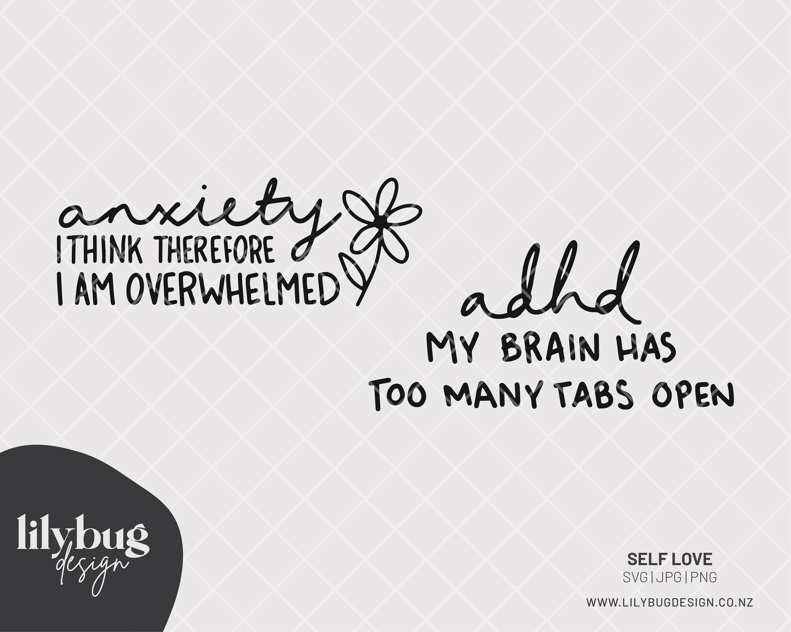 Adhd Anxiety Neurodivergent Quotes Hand Drawn Digital Download - Etsy