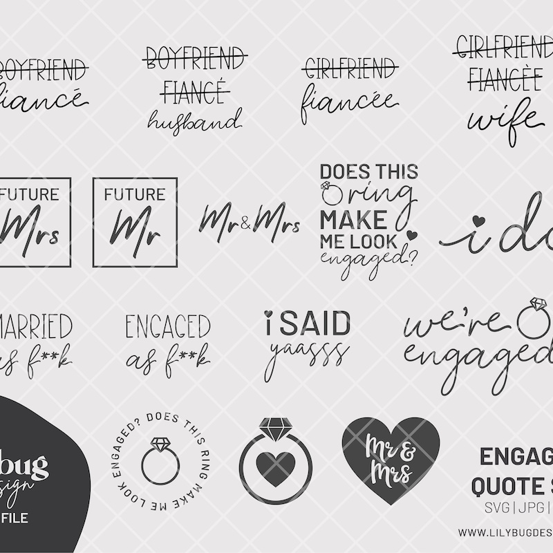 Engaged Svg - Etsy