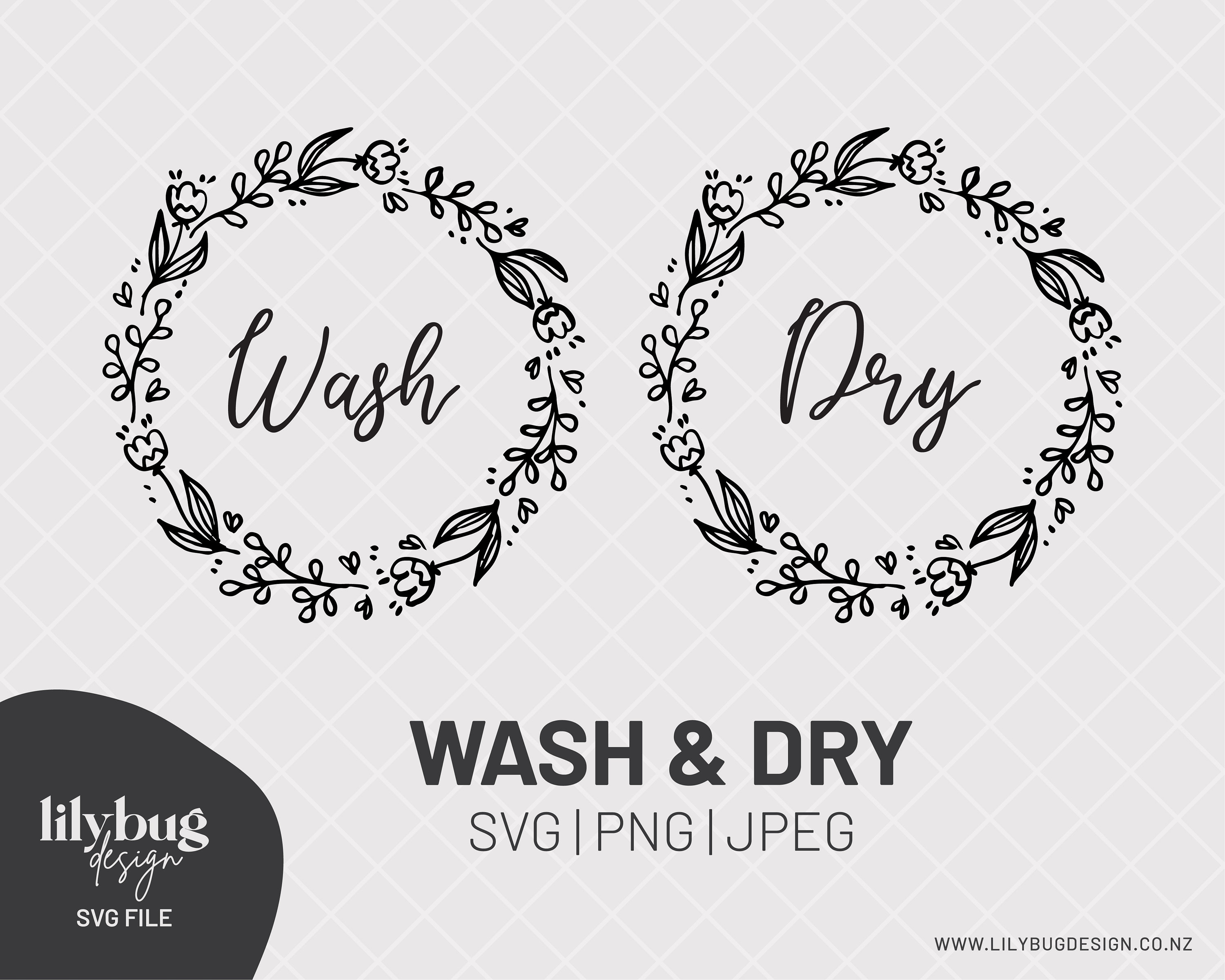 Wash and Dry Washing Machine SVG PNG and JPG Decals with | Etsy