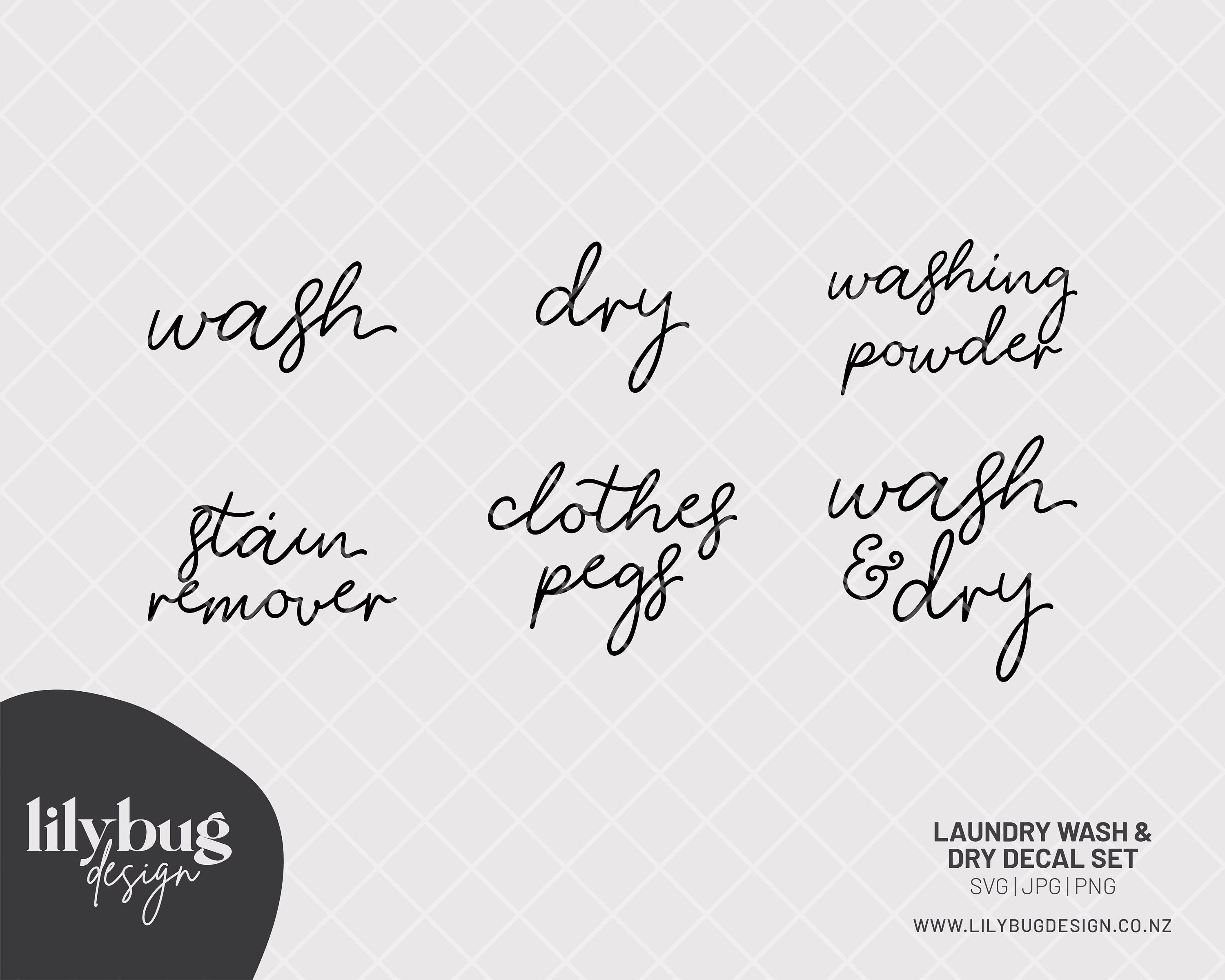 Wash and Dry Washing Machine Laundry Label Set SVG PNG and - Etsy New ...