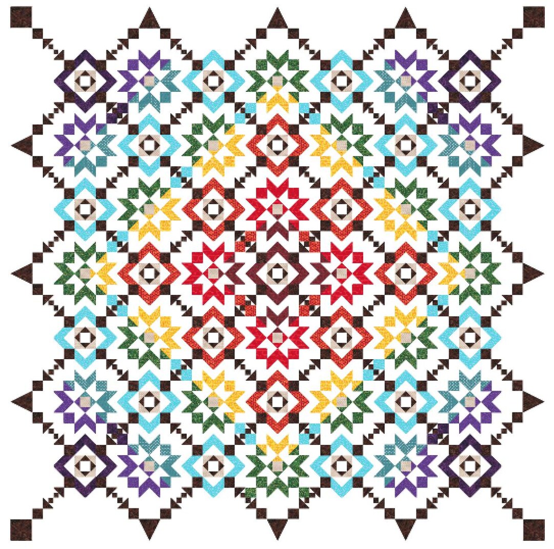 Radiance Quilt Pattern - PDF Instructions and Templates - Two Sizes ...