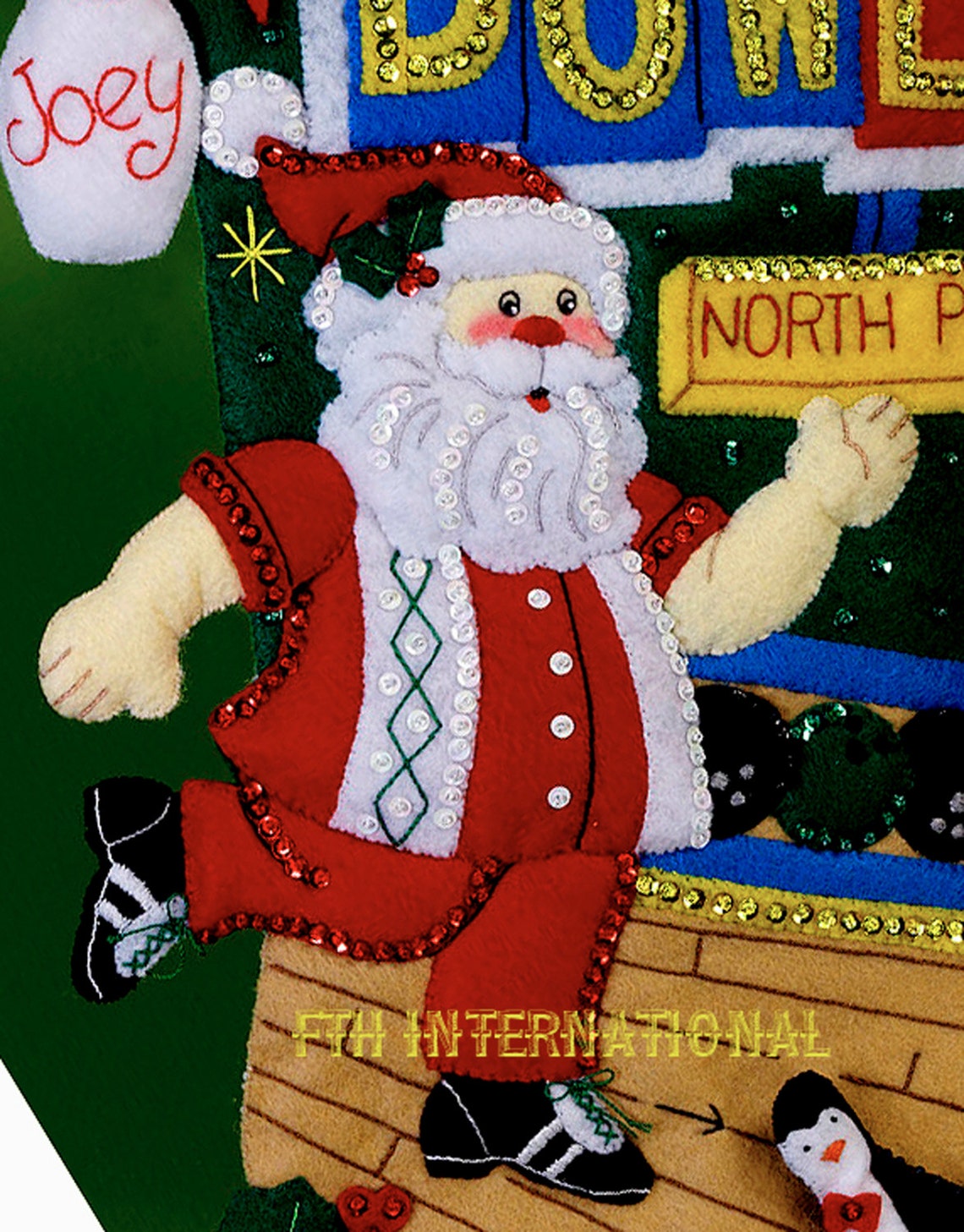 Bowling Santa Bucilla 18 Felt Christmas Stocking Kit - Etsy