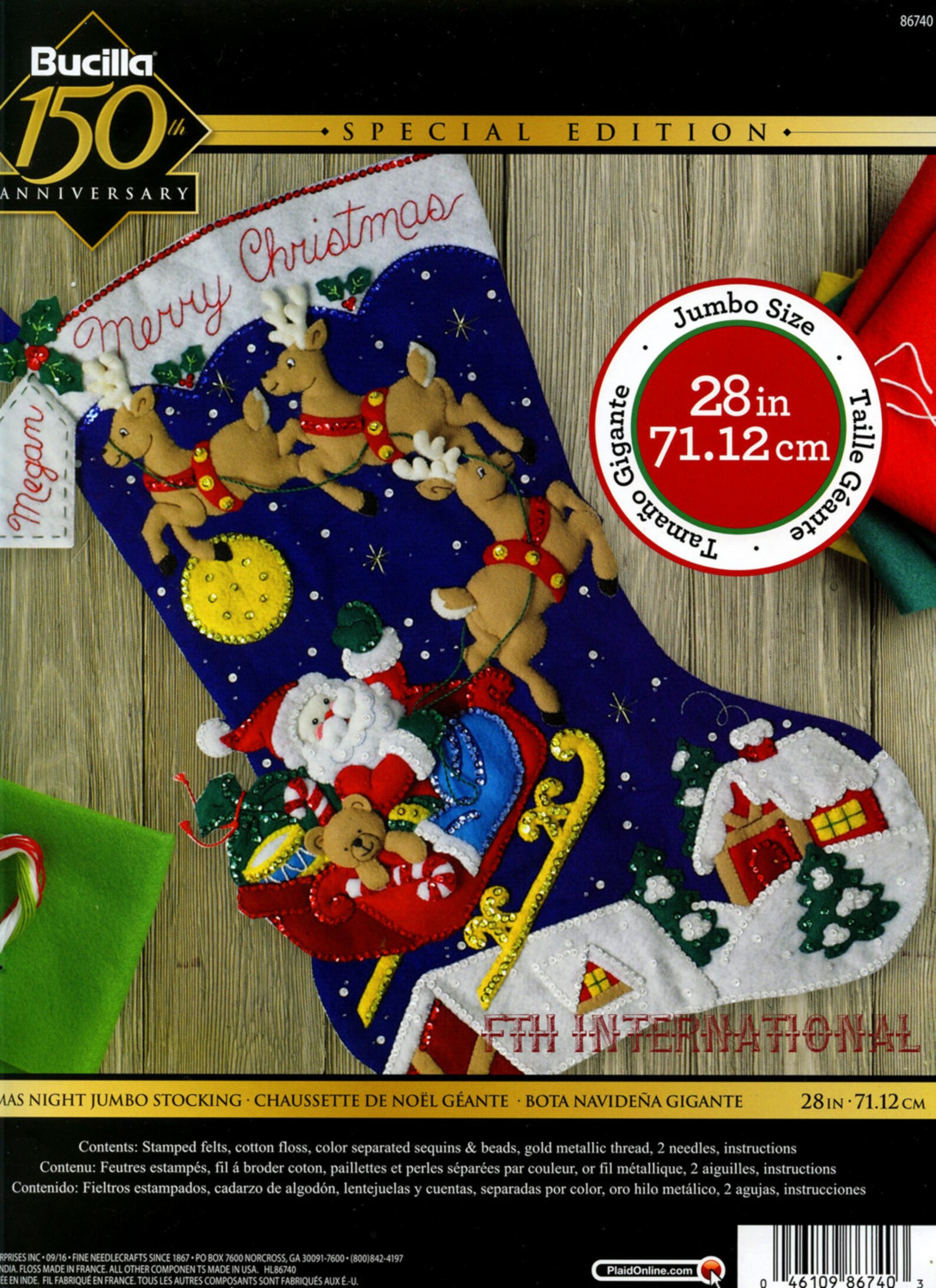 Bucilla Christmas Night 28 Jumbo Felt Stocking Kit - Etsy