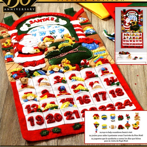Felt Advent Calendar PATTERN & TUTORIAL 'santa's - Etsy