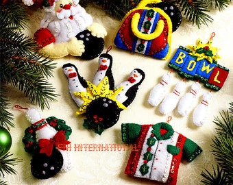 Bowling Santa Bucilla 18 Felt Christmas Stocking Kit 86452 DIY - Etsy