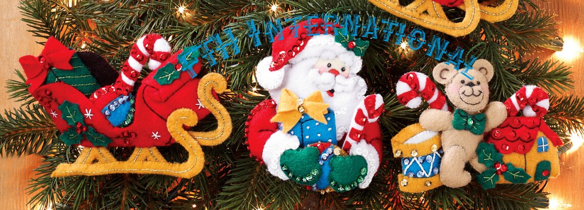 Bucilla Santa & His Sleigh 6 Pce Felt Christmas Ornament Kit - Etsy Bucilla Santa & His Sleigh 6 Pce Felt Christmas Ornament Kit - Etsy