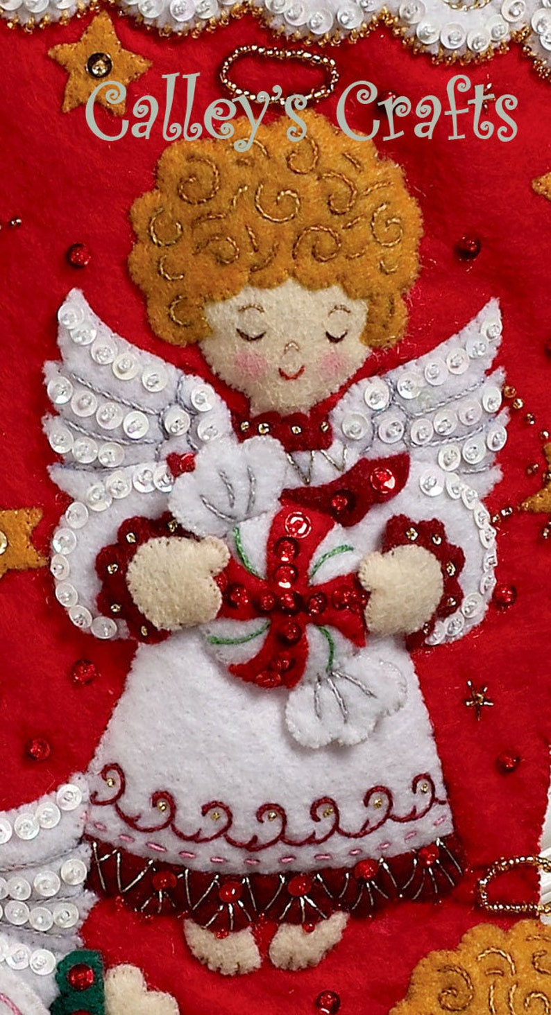 Bucilla Candy Angels 18 Felt Christmas Stocking Kit - Etsy