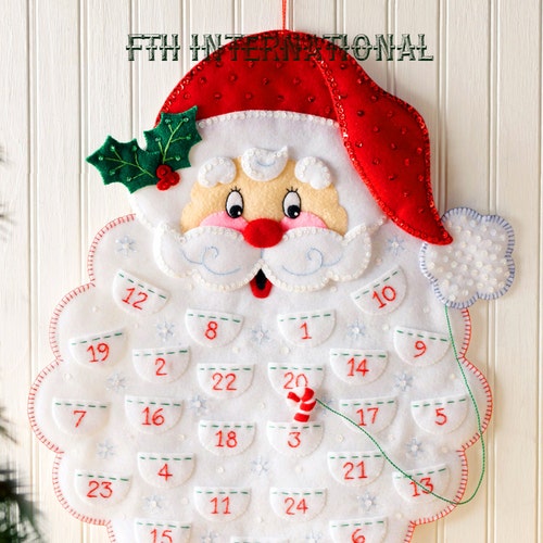 Felt Advent Calendar PATTERN & TUTORIAL 'santa's - Etsy