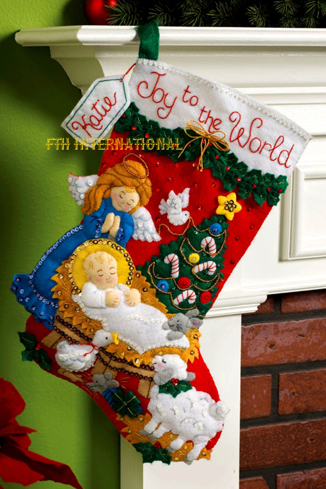 Bucilla Nativity Baby 18 Felt Christmas Stocking Kit 86170, Jesus ...