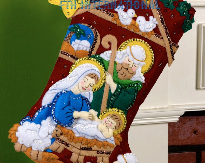 Nativity Bucilla 18 Felt Christmas Stocking Kit 86449 DIY - Etsy