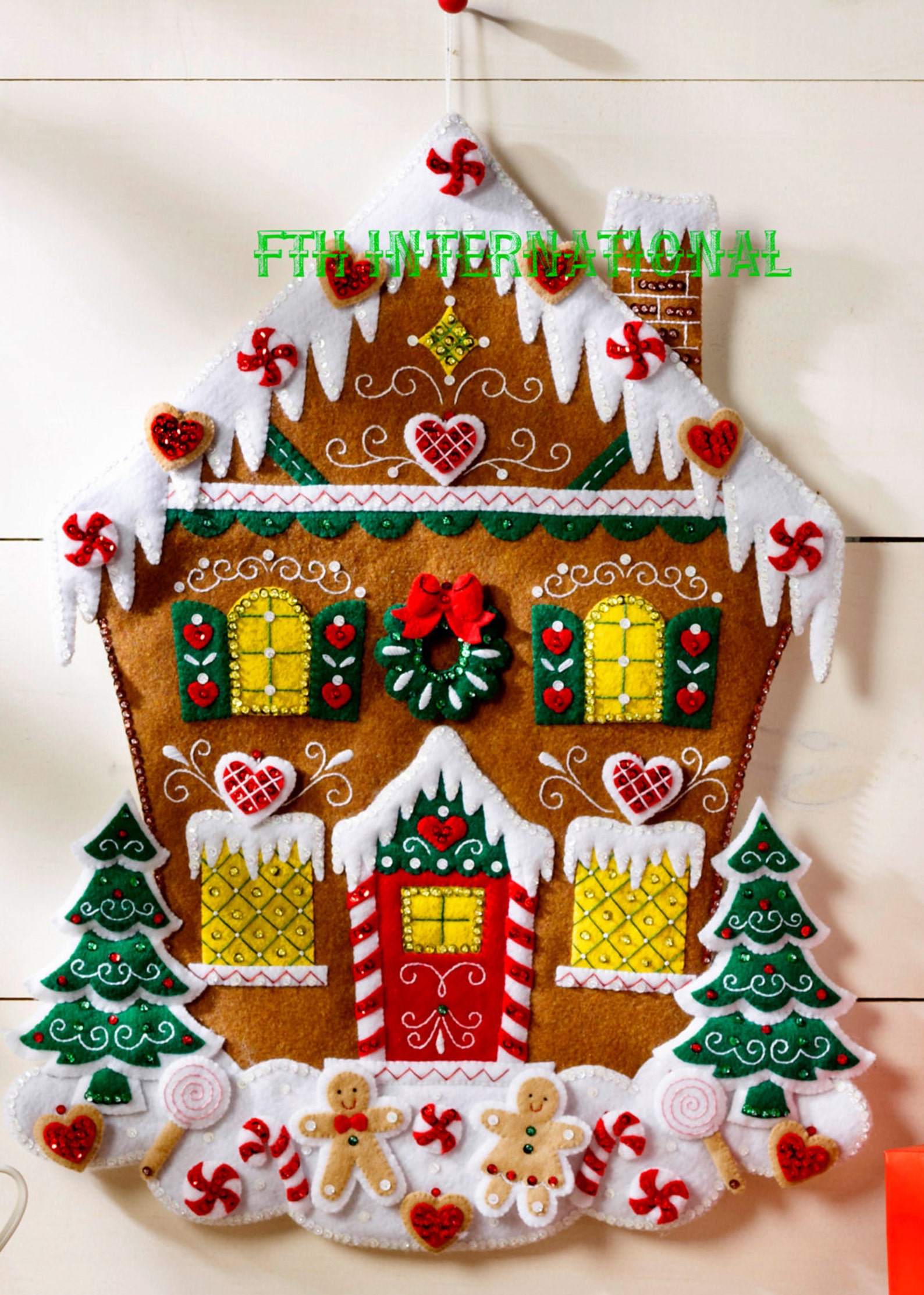 Bucilla Nordic Gingerbread House Felt Advent Calendar Kit - Etsy