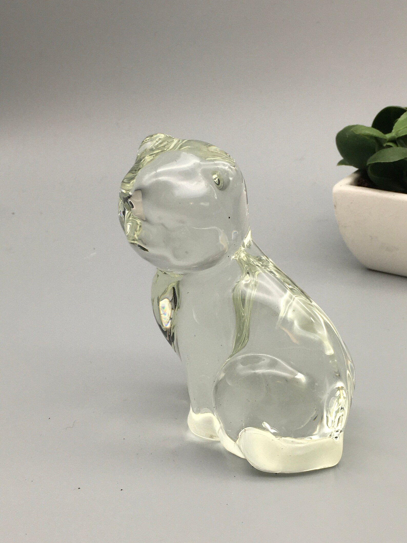 Vintage Hand Made Glass Cat | Etsy