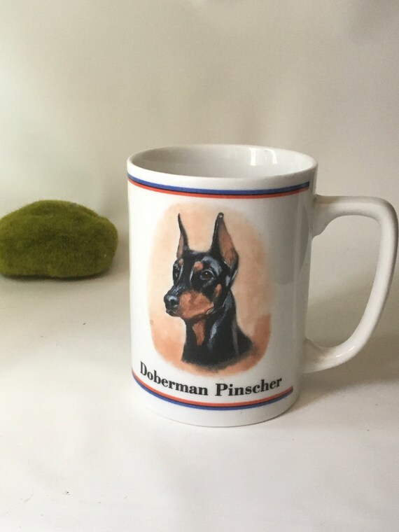 Vintage Doberman Pinscher Cup | Etsy