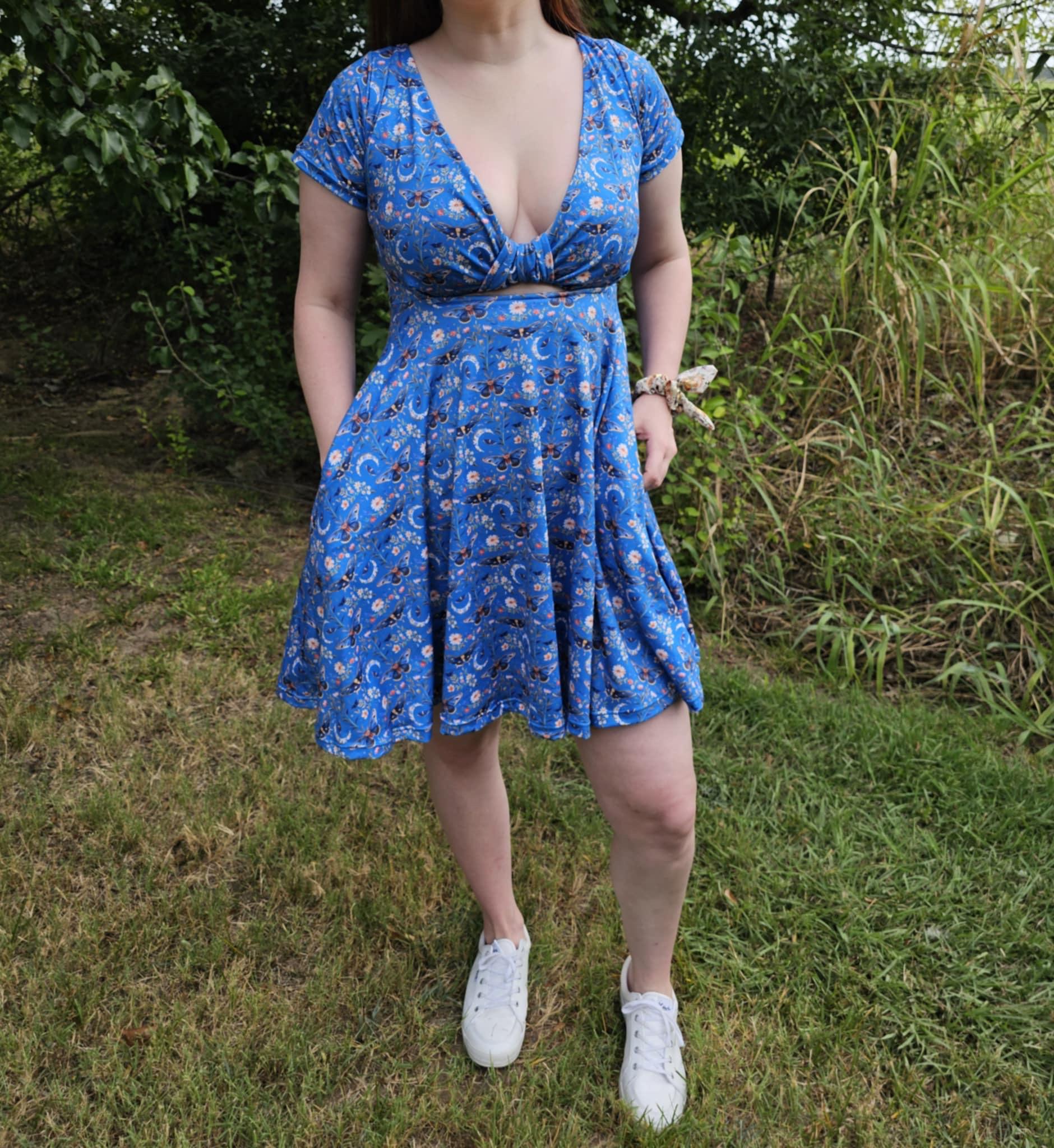 Moth Dress, Whimsical, Fairy Cottagecore, Cottagecore, Blue Dress - Etsy