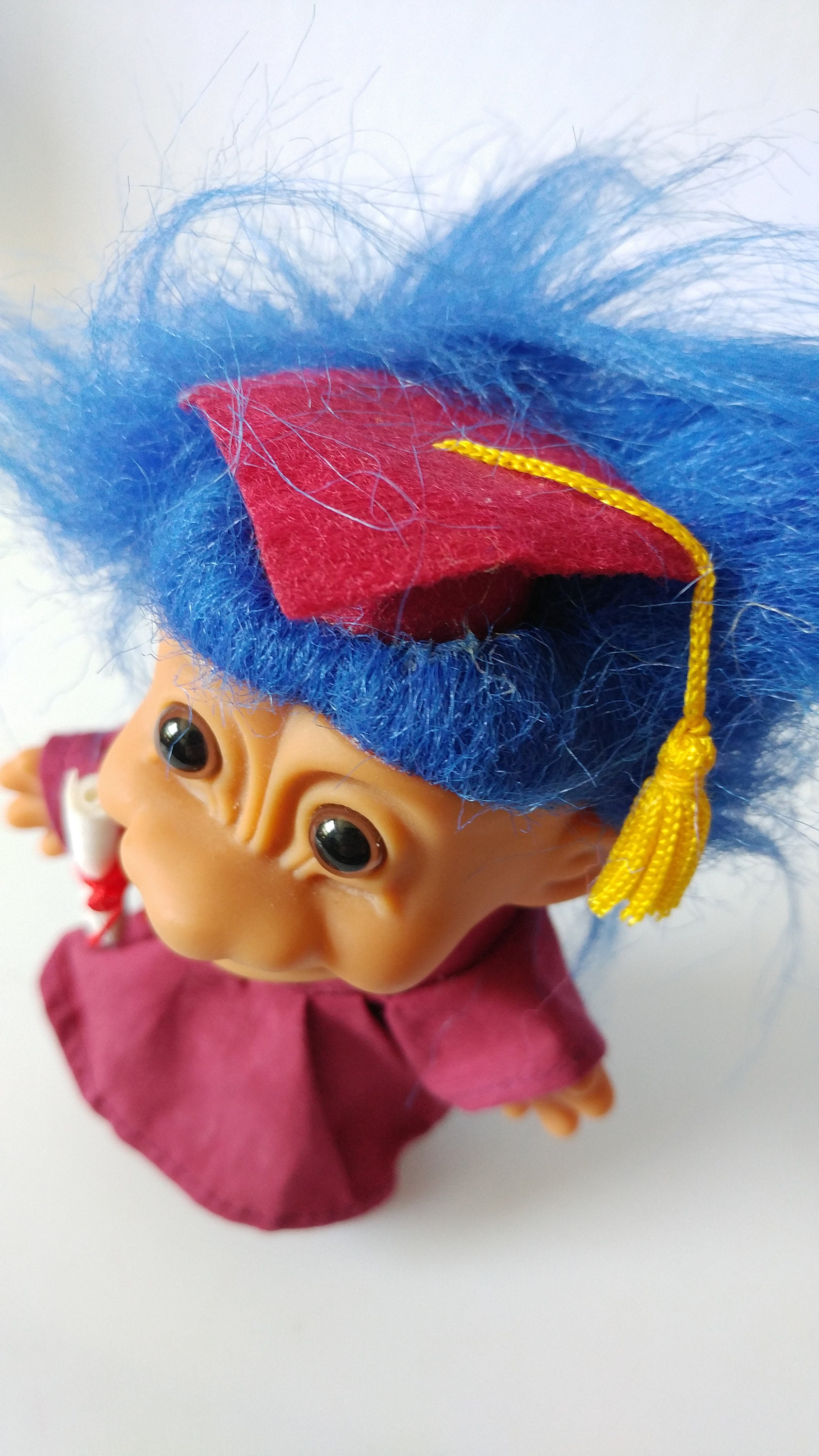 90s Graduation Russ Troll Toy Wearing Maroon Gown Perfect Grad Gift ...