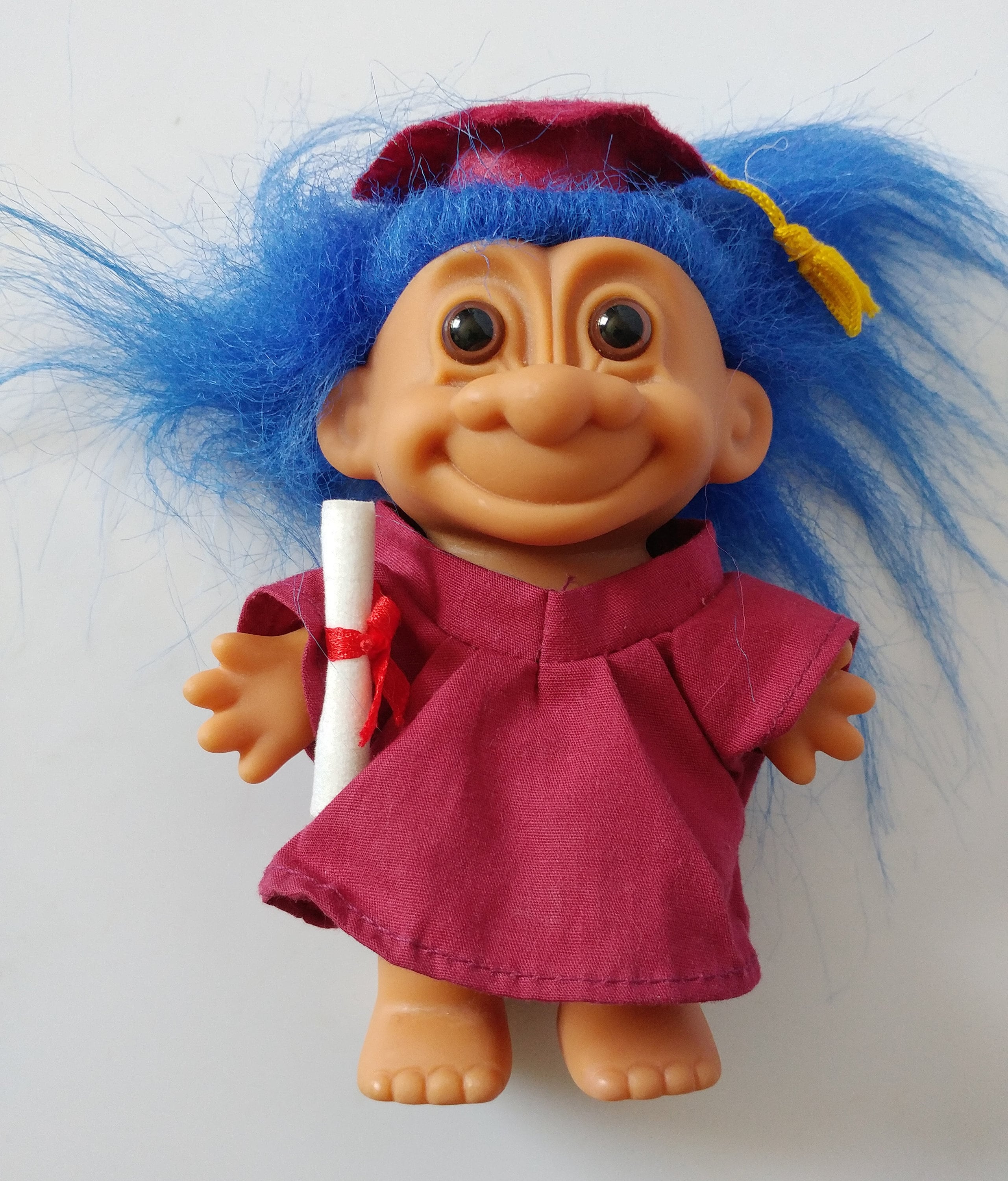 90s Graduation Russ Troll Toy Wearing Maroon Gown Perfect Grad Gift ...