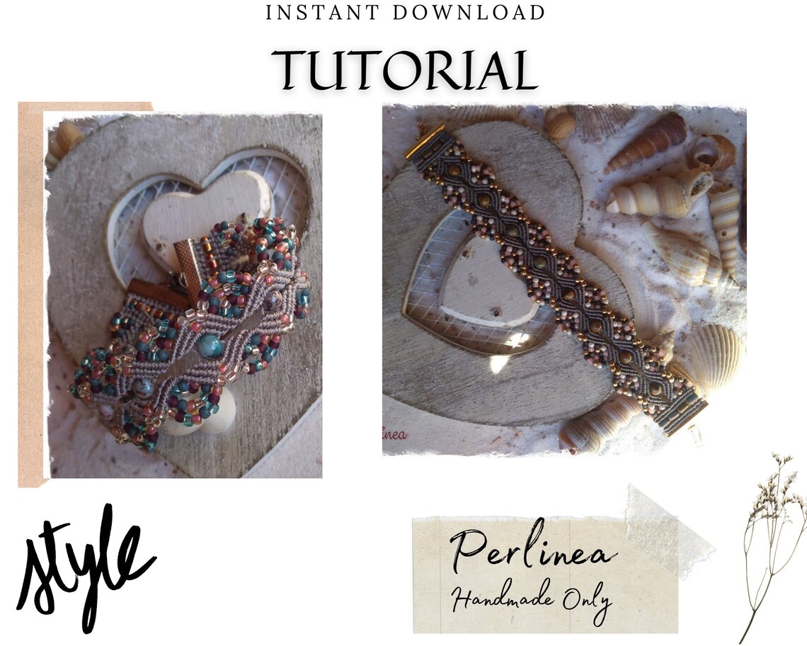 Micro Macrame Tutorial DIY Beaded Macrame Bracelet - Etsy Portugal