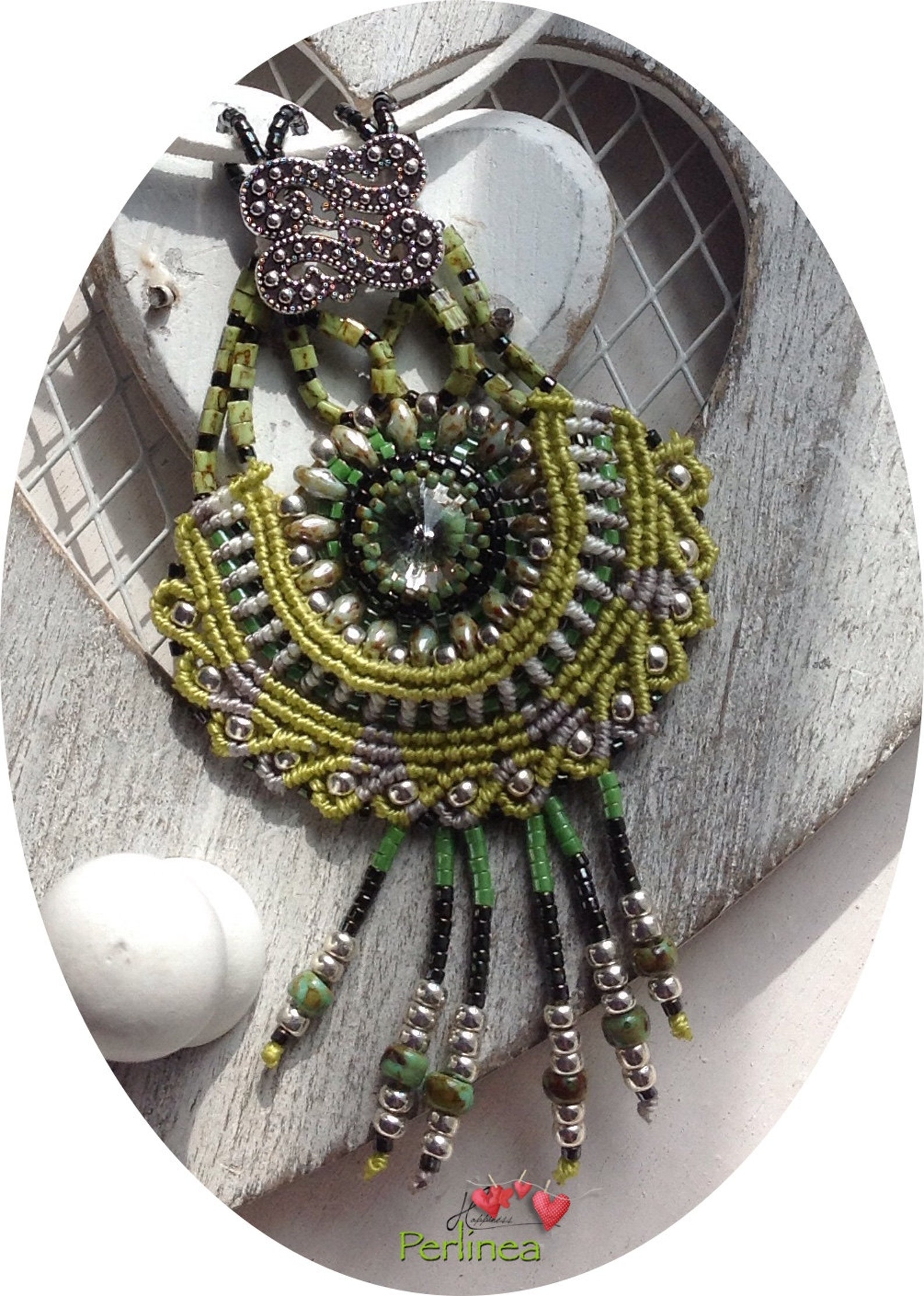 Micro Macrame Tutorial DIY Pendant Beaded Macrame - Etsy