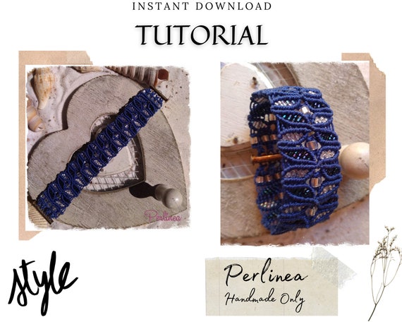 Micro Macrame Tutorial DIY Bracelet Leaf Pattern Beaded - Etsy