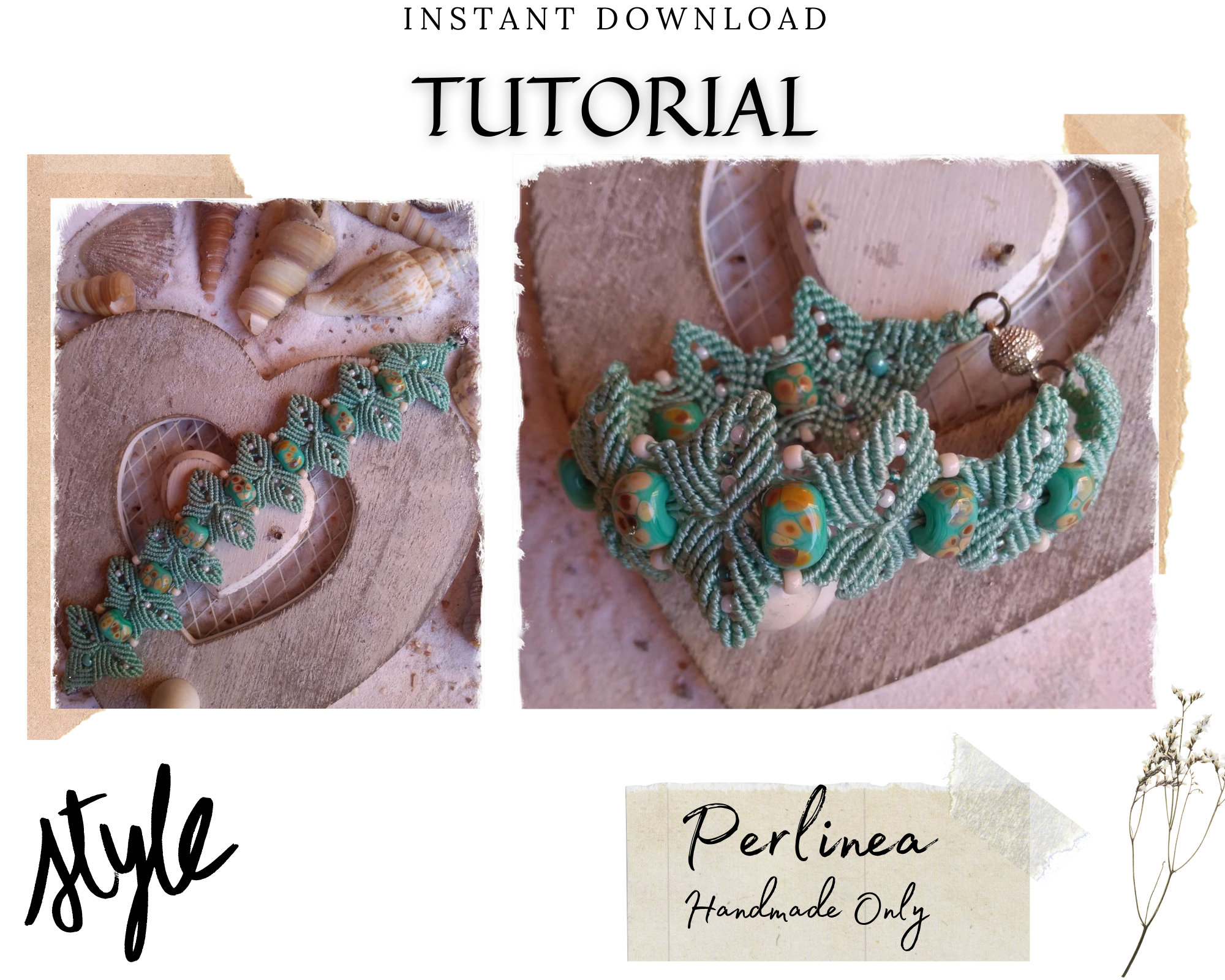 Micro Macrame Tutorial DIY Flower Bracelet Beaded Macrame - Etsy