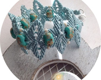 Micro Macrame Tutorial DIY Cuff Bracelet Beaded Macrame - Etsy