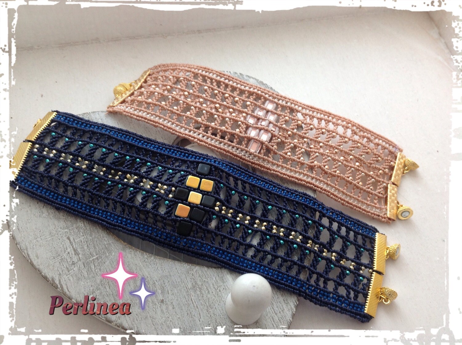 Micro Macrame Tutorial DIY Cuff Bracelet Beaded Macrame - Etsy