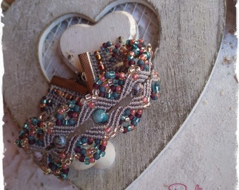 Micro Macrame Tutorial DIY Cuff Bracelet Beaded Macrame - Etsy