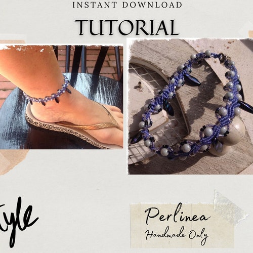 Micro Macrame Tutorial Leaves Bracelet Pattern Beaded - Etsy