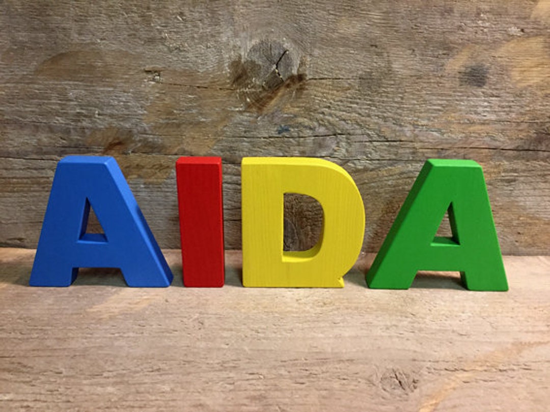 AIDA, Desire for Sun and Sea, S-M, Lettering as Desired Made of Wood ...