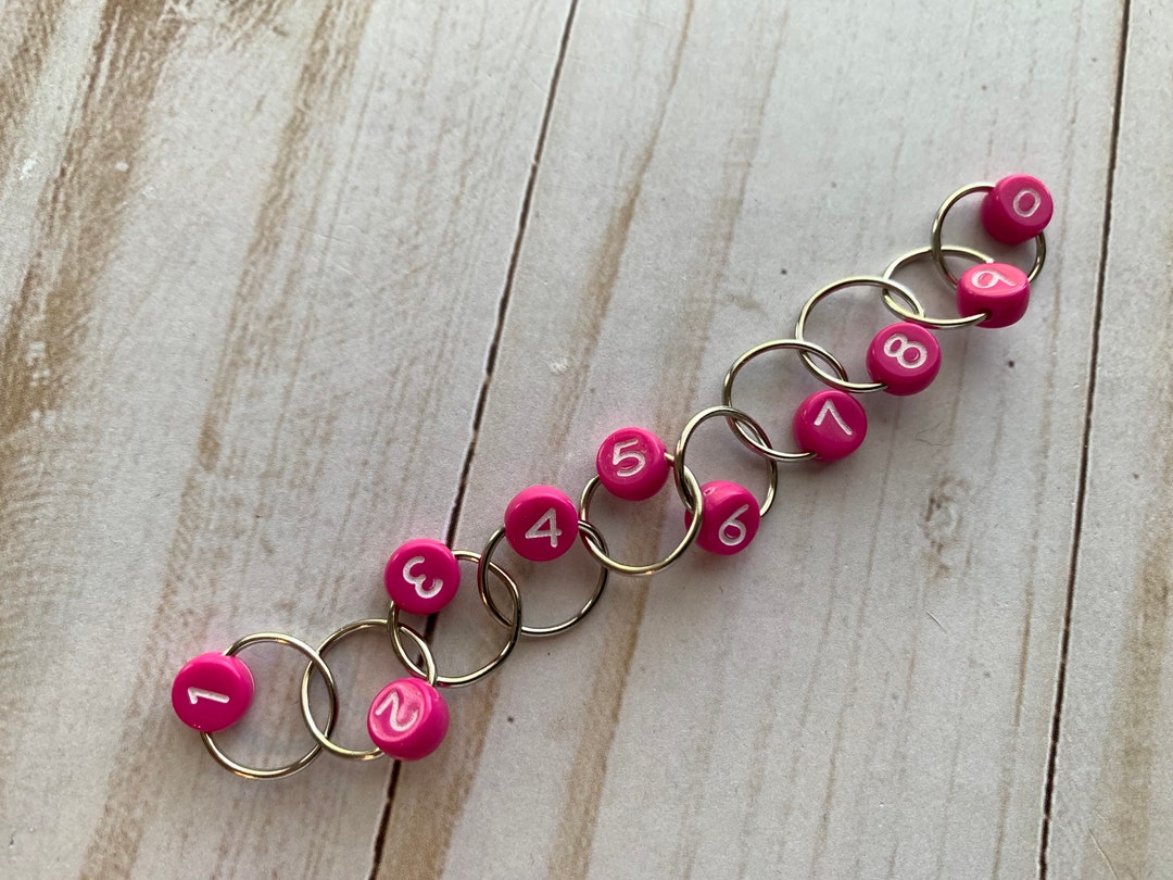 Row Counting Chain Stitch Marker Dark Pink - Etsy