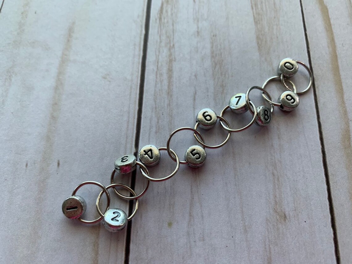 Row Counting Chain Stitch Marker Silver - Etsy