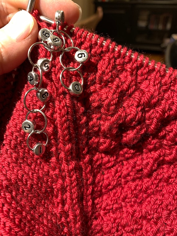 colored numbers Row Counting Chain Stitch Marker Fiber Arts Knitting ...