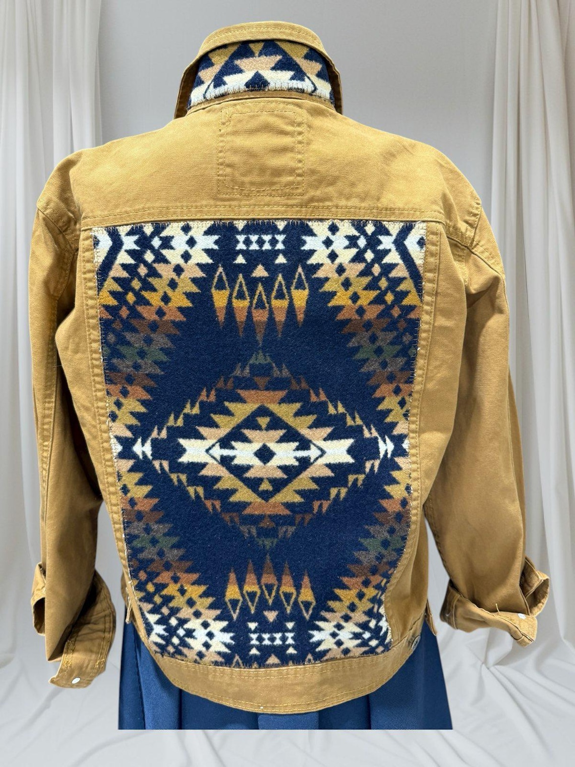 Pendleton Wool Denim Jacket: Southwestern Cowgirl Style, Small - Etsy