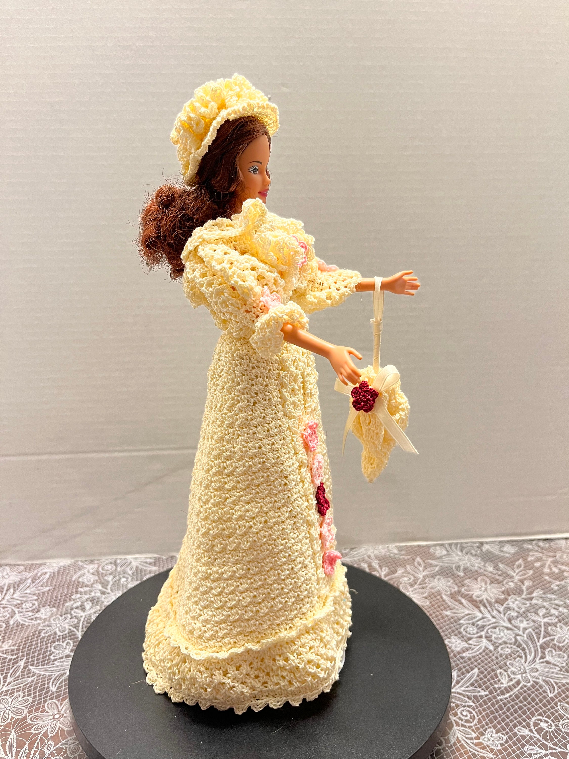 Barbie Doll Outfits, Crochet Barbie Doll, Crochet Handmade Doll Dress ...