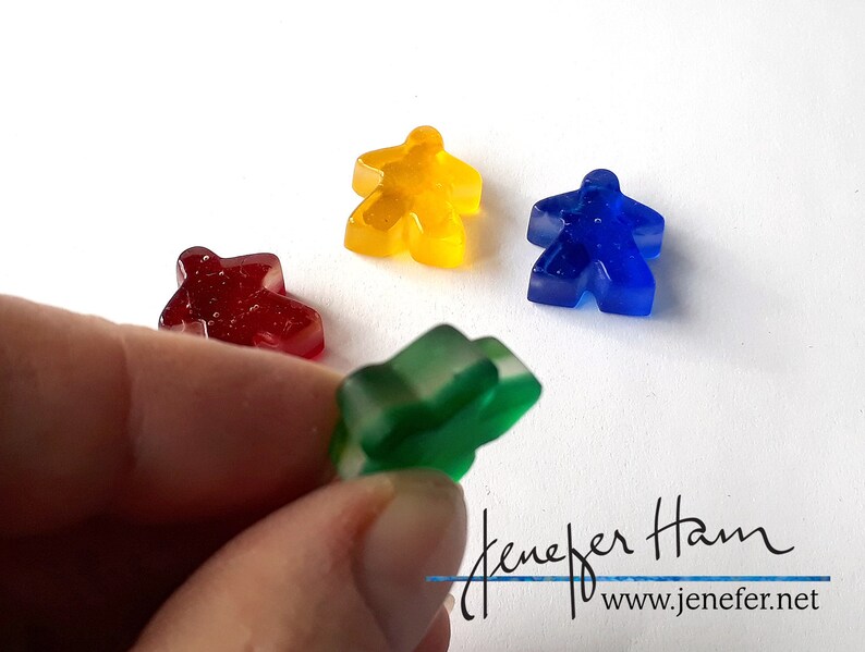 SINGLE Glass Meeple Cast Glass Player Marker by Jenefer Ham - Etsy Canada