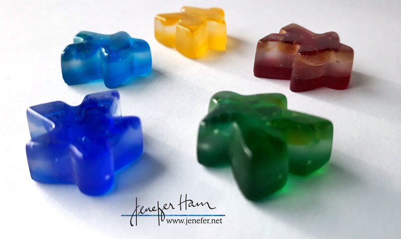 SINGLE Glass Meeple Cast Glass Player Marker by Jenefer Ham - Etsy Canada