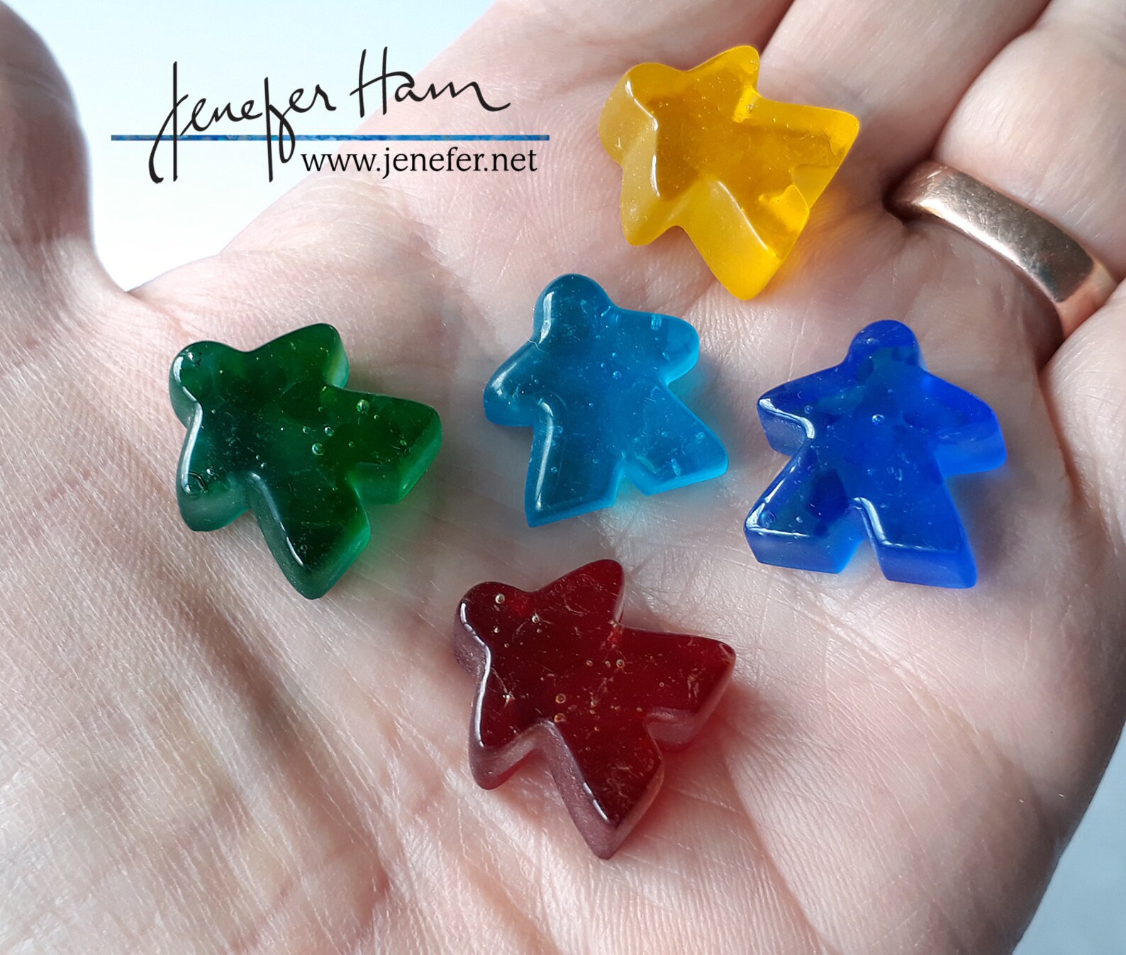SINGLE Glass Meeple Cast Glass Player Marker by Jenefer Ham - Etsy Canada