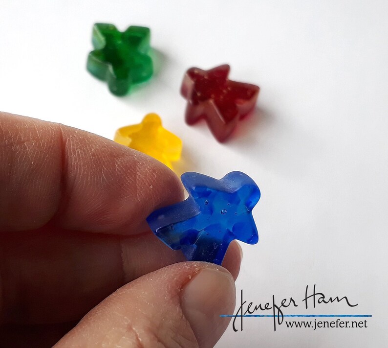 SINGLE Glass Meeple Cast Glass Player Marker by Jenefer Ham - Etsy Canada
