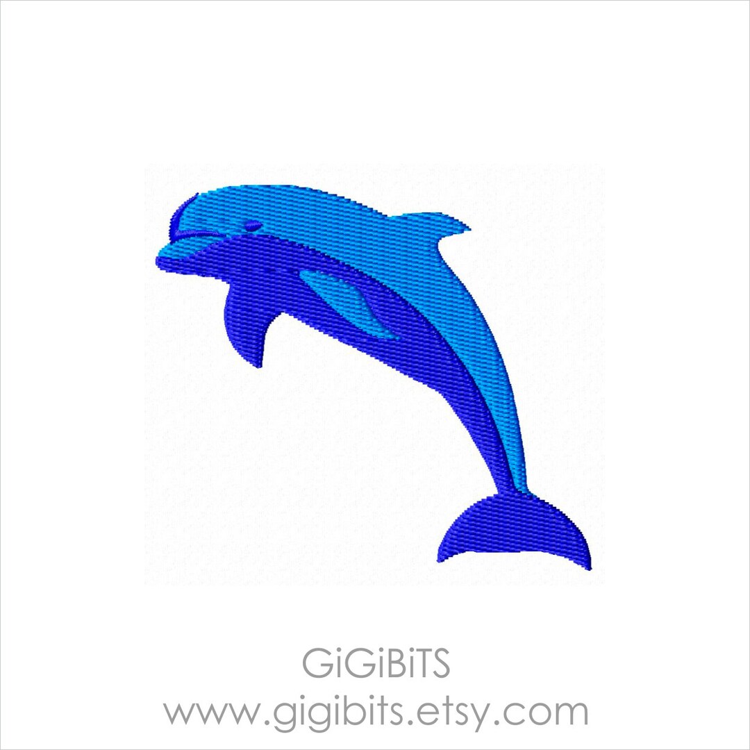 Dolphin Embroidery Files INSTANT DOWNLOAD - Etsy