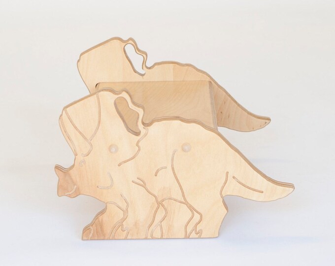 1-step Children's Dinosaur Stool With Handles; Triceratops Stool ...