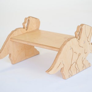 1-step Children's Dinosaur Stool With Handles Triceratops - Etsy