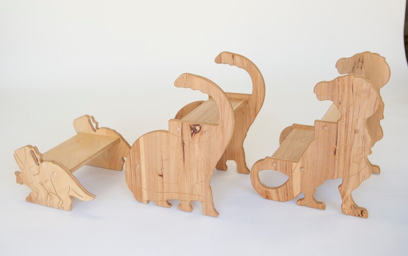 1-step Children's Dinosaur Stool With Handles Triceratops - Etsy