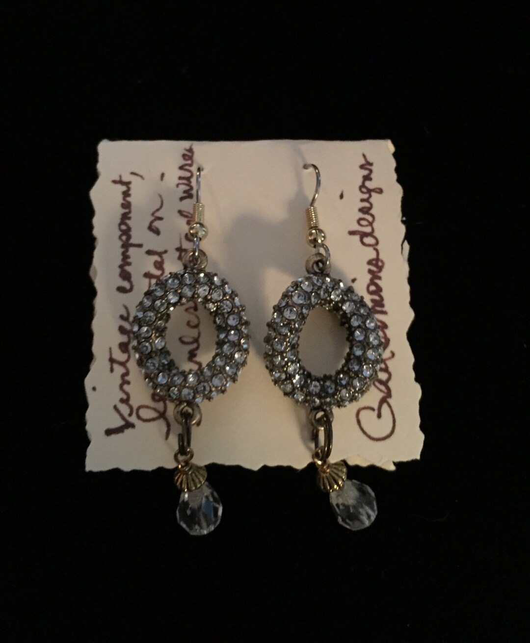Upcycled Vintage Earrings With Lead Crystal - Etsy