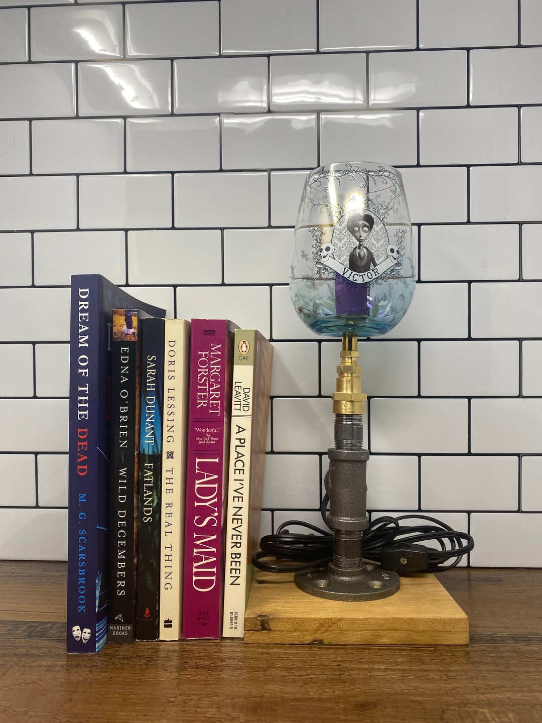 Corpse Bride Emily Wine Glass Candelabra Accent Lamp - Etsy