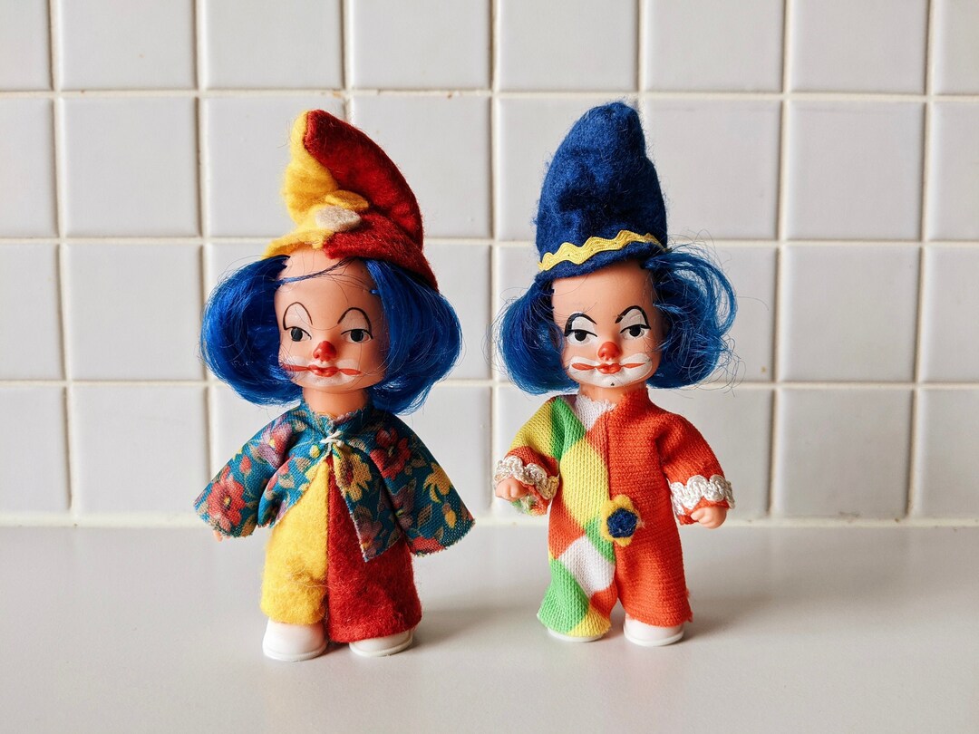 2 Small DDR Play Dolls Clowns From the 80s - Etsy