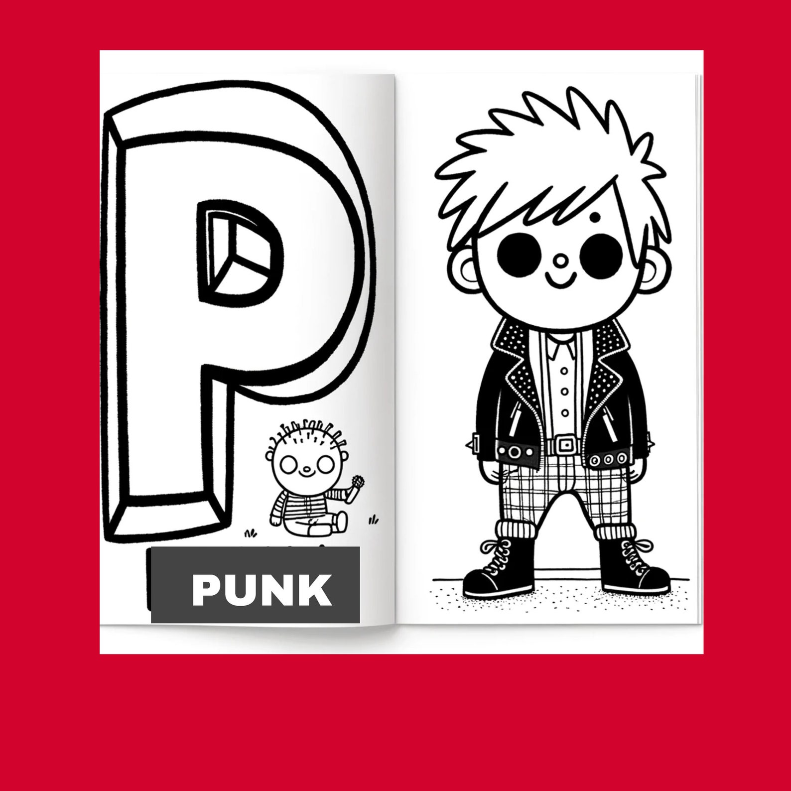 Printable Punk Rock Alphabet Coloring Pages for Preschool Kindergarten ...