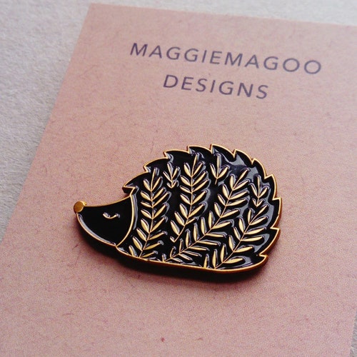 Hedgehog Enamel Pin - Etsy