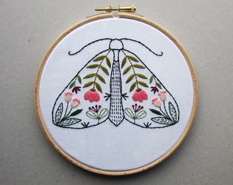 Moth Embroidery Kit | Etsy