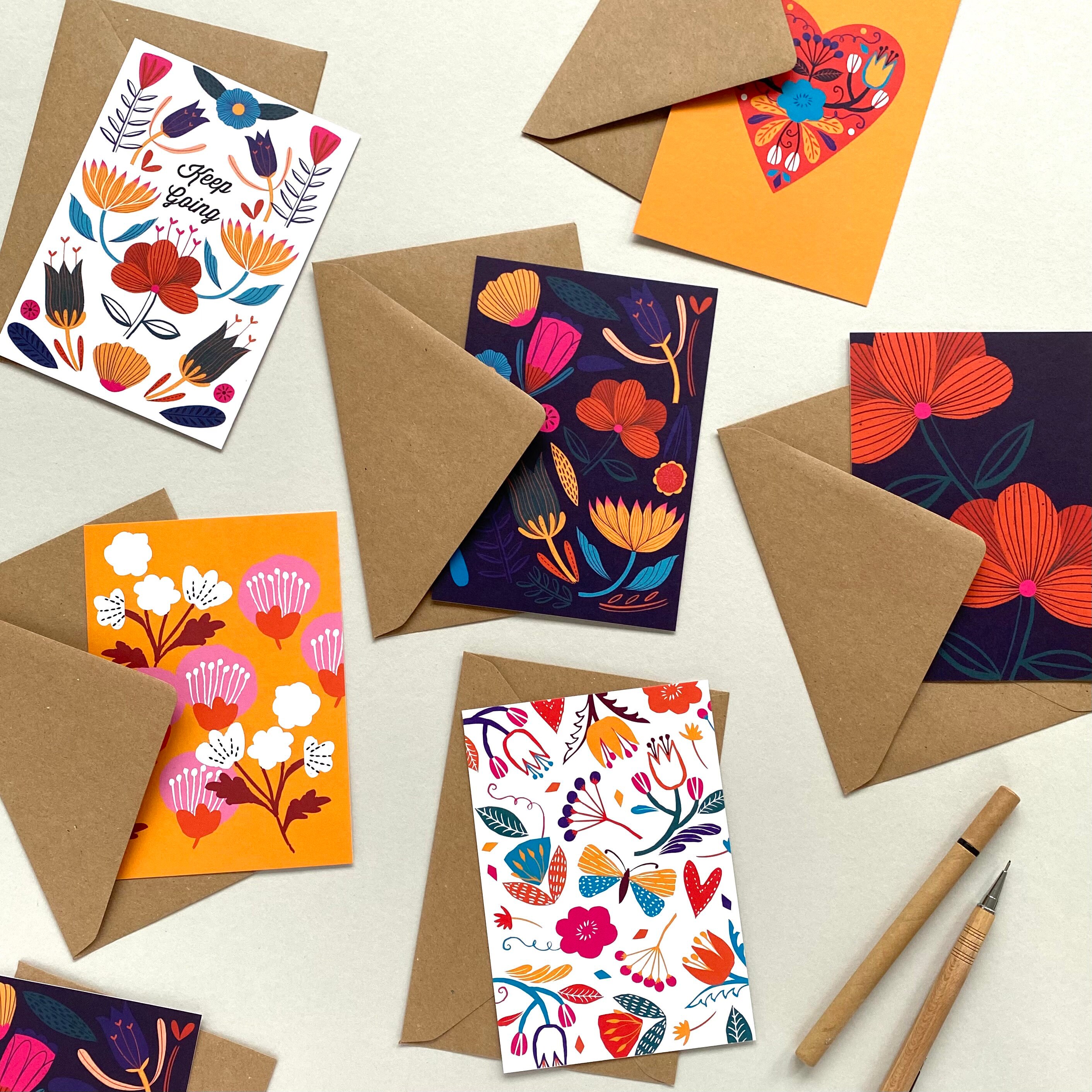 Midnight Blooms Card - Etsy UK