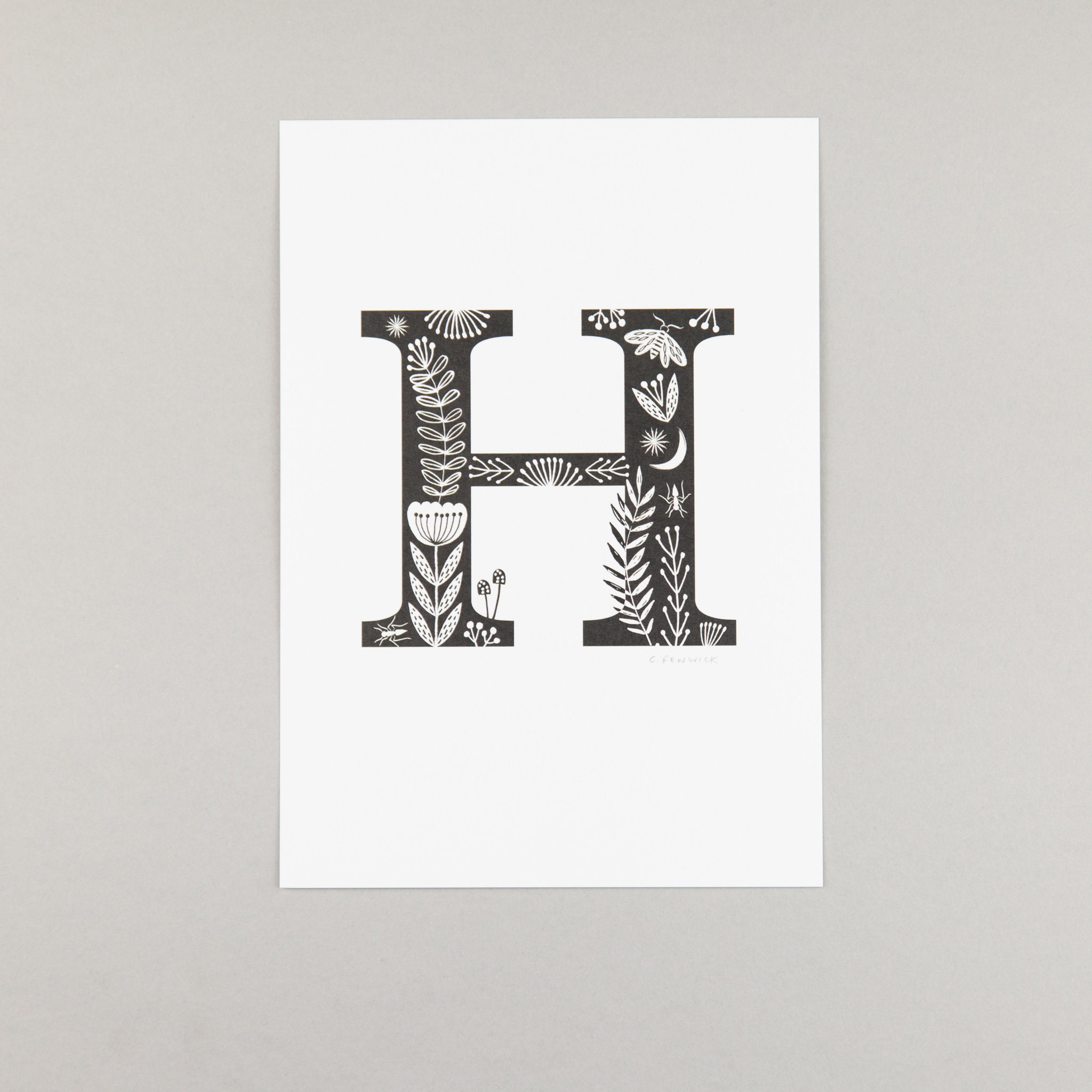 A4 Letter Print, Folk Art Alphabet Design. Letters A - I - Etsy UK